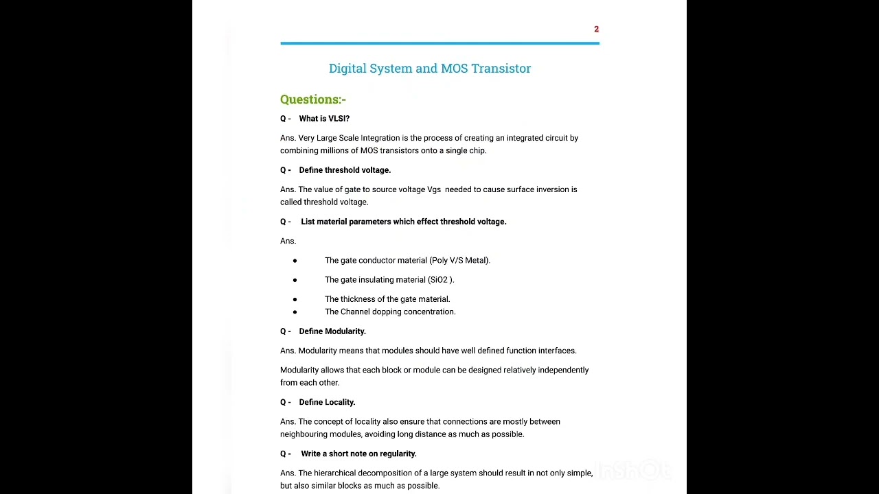 Vlsi class notes #vlsi #engineering #engineeringslides
