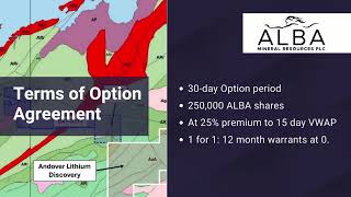 Alba Acquires Option Over Andover West Lithium Project in Western Australia
