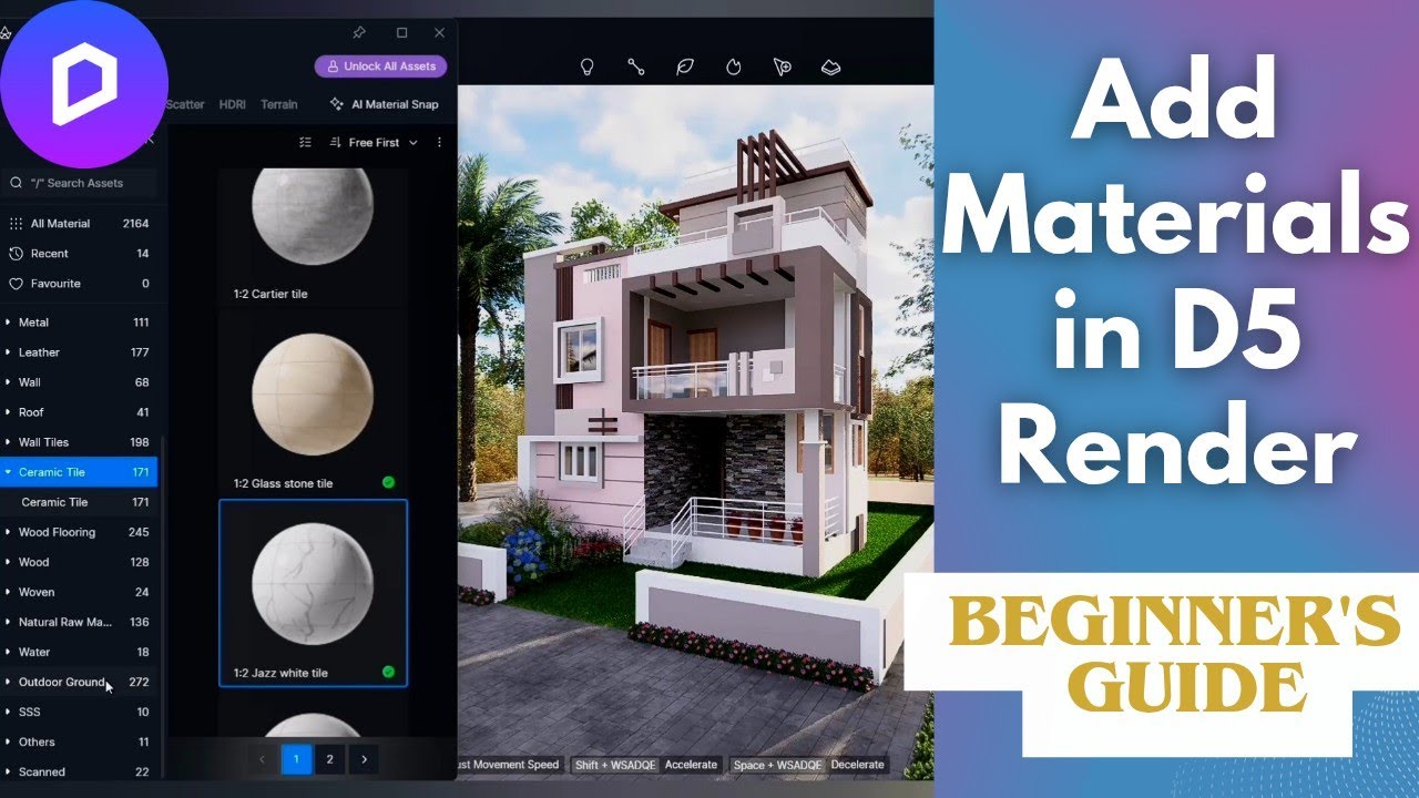 How to Add Materials in D5 Render | Step by Step Beginners Tutorial #d5render #d5rendertutorial
