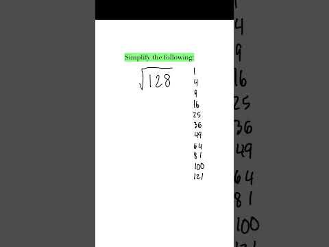 Do THIS to simplify radicals #shorts #algebra