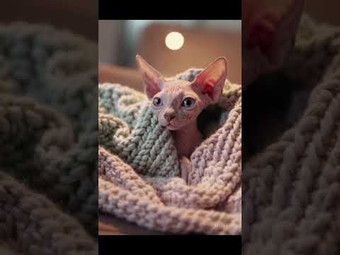 Blanket Peek β Sphynx Kitten Live Wallpaper π§Άπ #CatShorts #RelaxingLoop #wallpaper4k #wallpaper