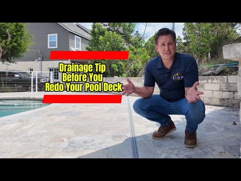 How We Fixed a Pool Deck Drainage Issue Without Demo | Travertine Over Concrete