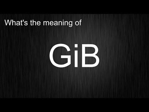 What's the meaning of "GiB", How to pronounce GiB?
