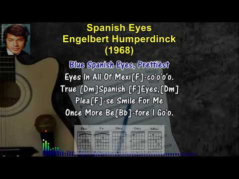 SPANISH EYES - Engelbert Humperdinck (1968) (Karaoke Sing-A-Long Lyrics & Guitar Chords) #oldies
