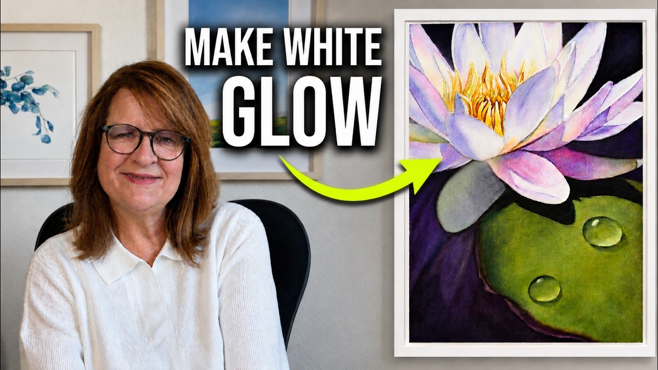 The Watercolor Trick That Makes White Flowers Glow