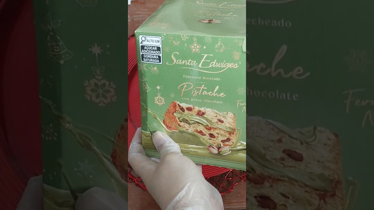 PANETTONE PISTACHE E GOTAS DE CHOCOLATE:  JÁ COMEU? #pistache #santaedwiges #natal #ceia #panetone