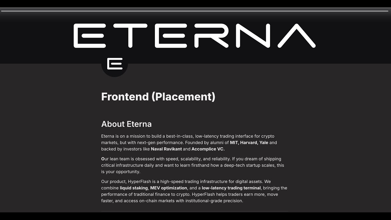 Eterna Labs Frontend Developer Assignment