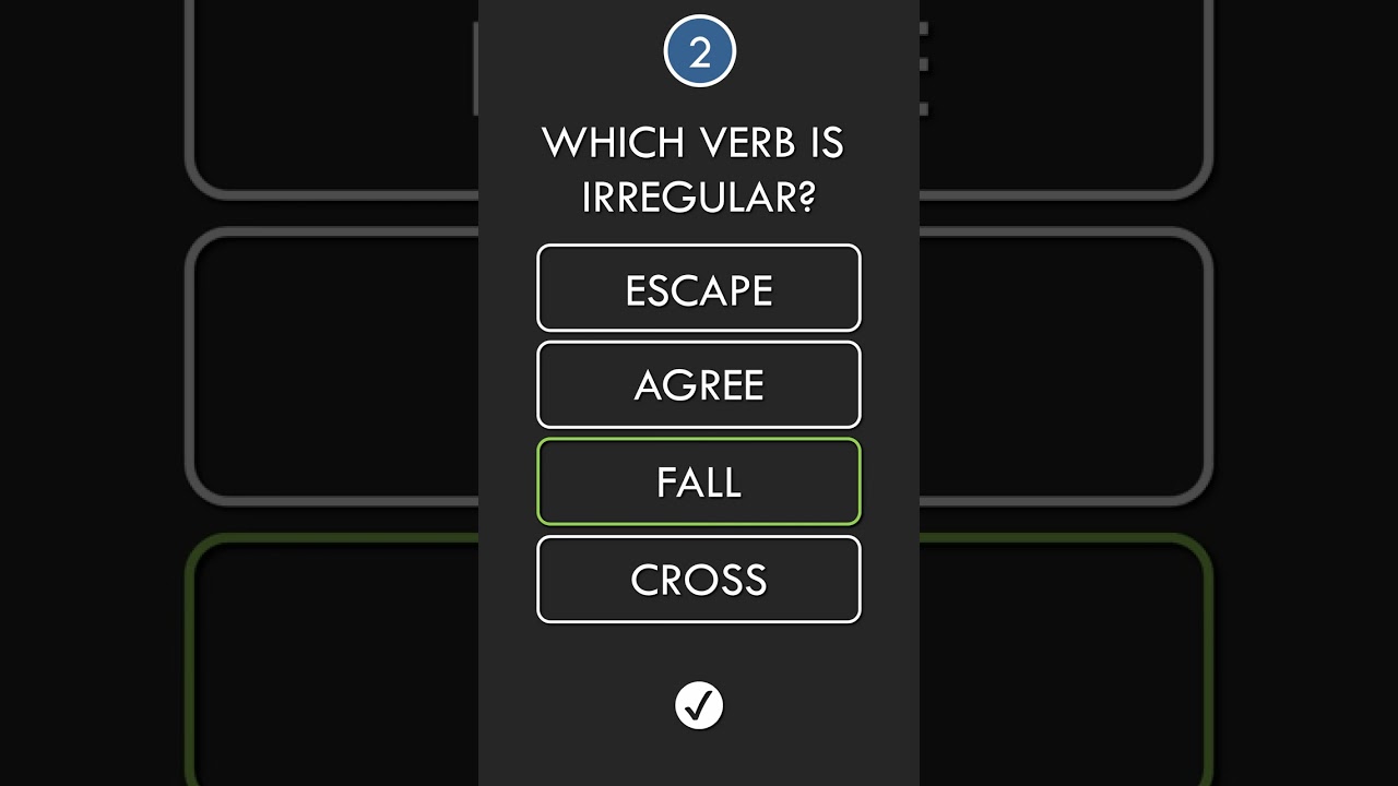 Which verb is irregular?