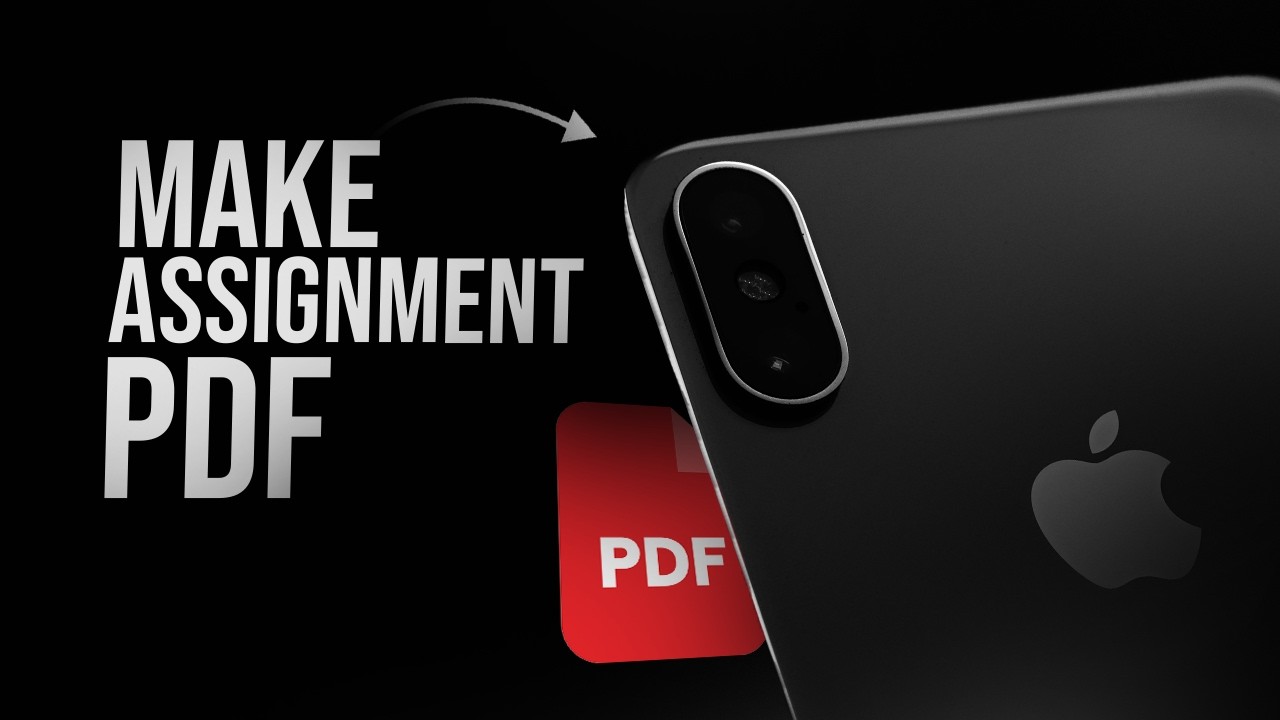 How to Make Assignment PDF in iPhone (tutorial)