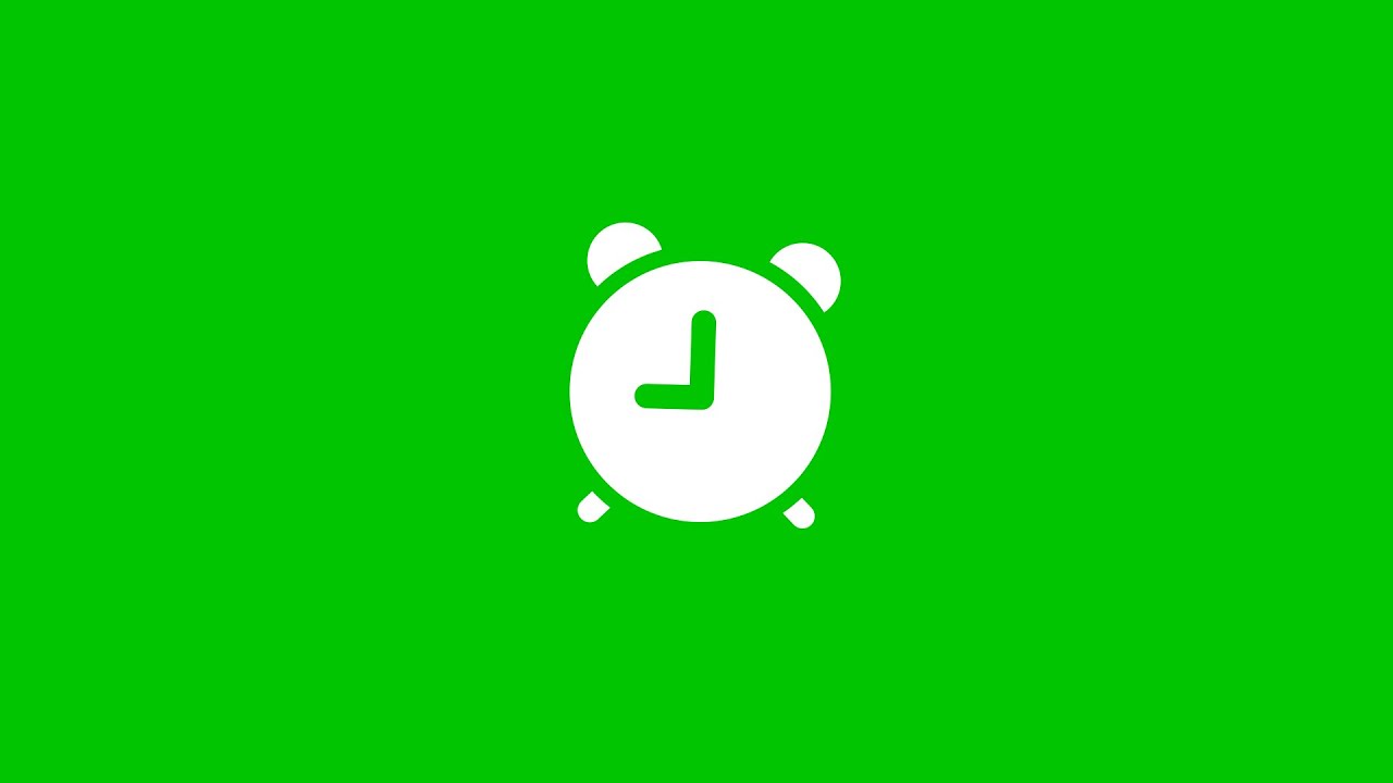 Ringing Alarm Clock Icon Animation | Green Screen | 4K | Free Download