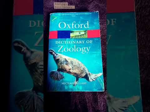 Oxford Zoology Dictionary/All time favourite/ #michaelallaby #zoology #dictionary #zoologist