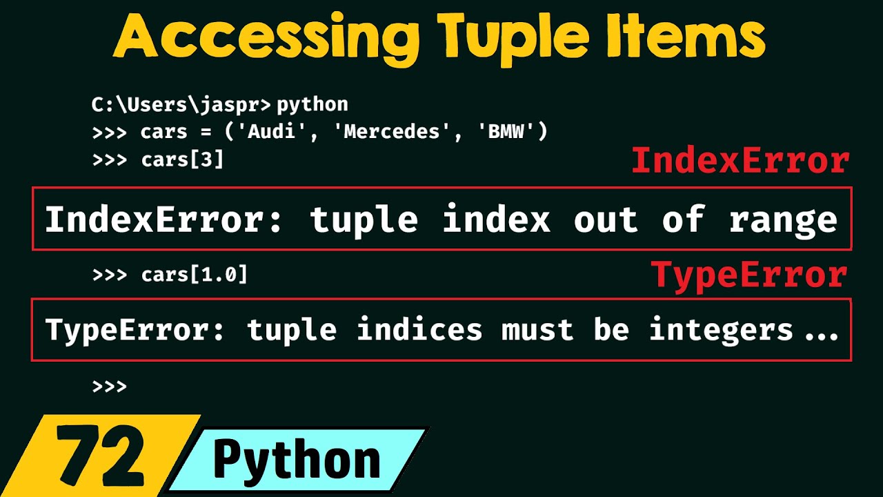 Accessing Tuple Items in Python
