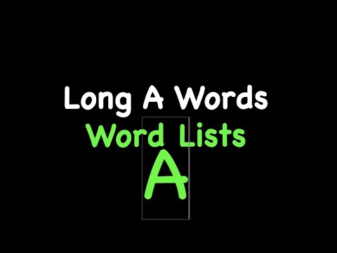 Long A Word Lists With a CVCE Pattern