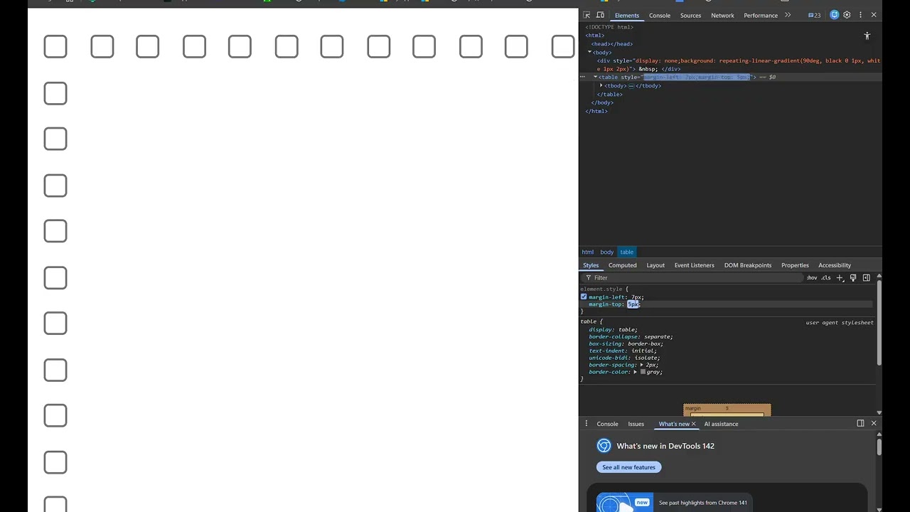 html table containing input type=checkbox shifting/warbling