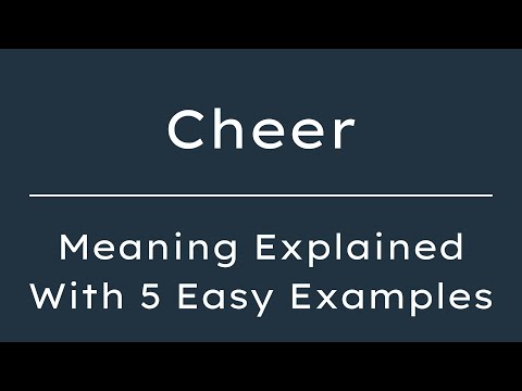 What Does Cheer Mean? Cheer Meaning in English With 5 Example Sentences