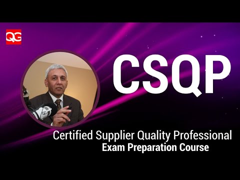 Certified Supplier Quality Professional CSQP