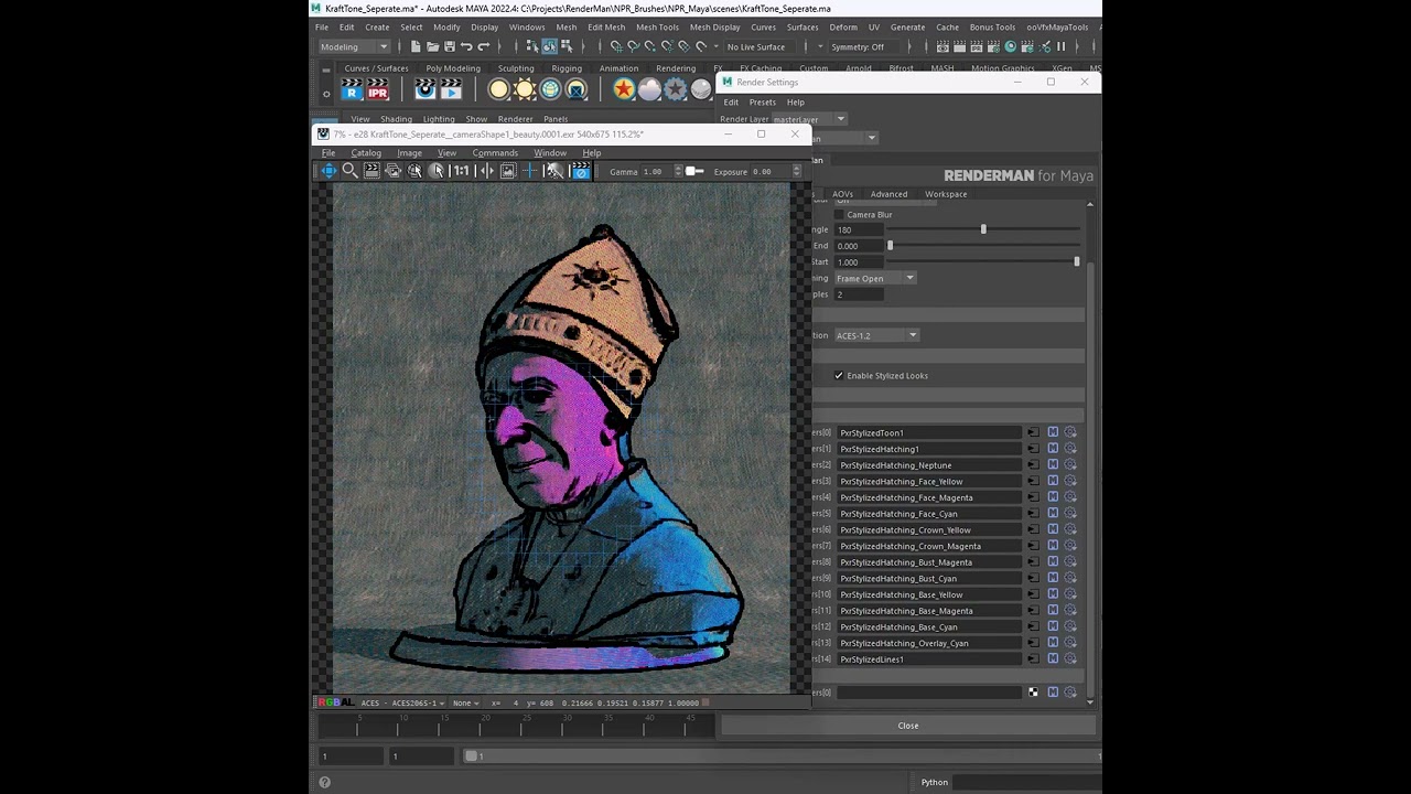 RenderMan Stylized Rendering - PopeArt NPR Breakdown