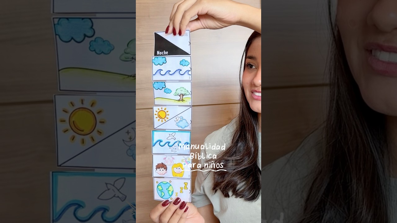 Manualidad Bíblica para niños | Genesis 1 ✨ #escueladominical #manualidadesbiblicas #girlies