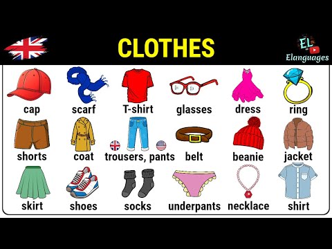 Clothes in English vocabulary - Clothing names with pictures