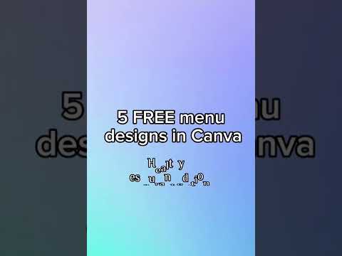5 FREE Canva menus for Healthy food restaurants