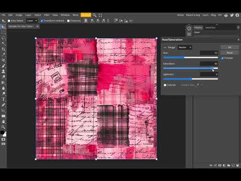 Video Tutorial On How To Change The Color Of A Pattern Using Hue and ...