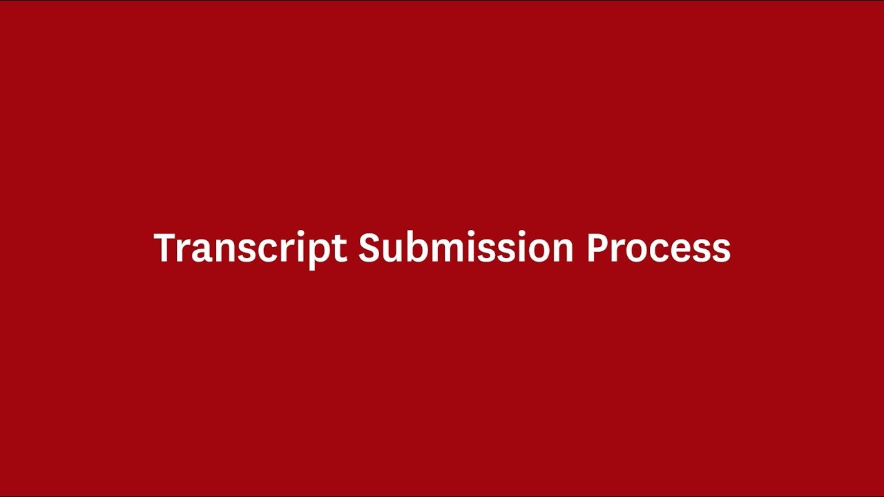 Submitting Transcript Instructions