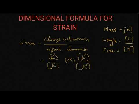 Dimension formula for Strain #dimensions #dimensionformula #dimension #cbseclass11