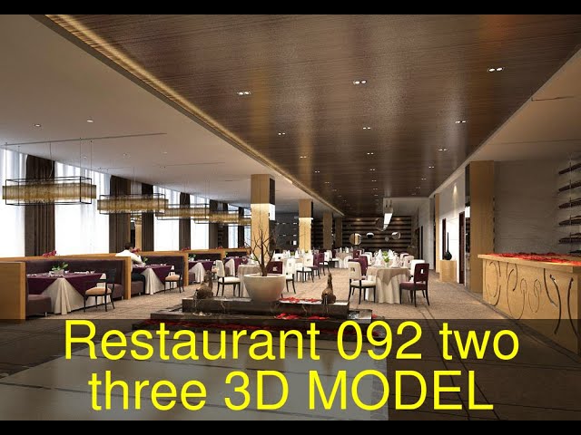 Restaurant 092 two three 3D Model - FlatPyramid
