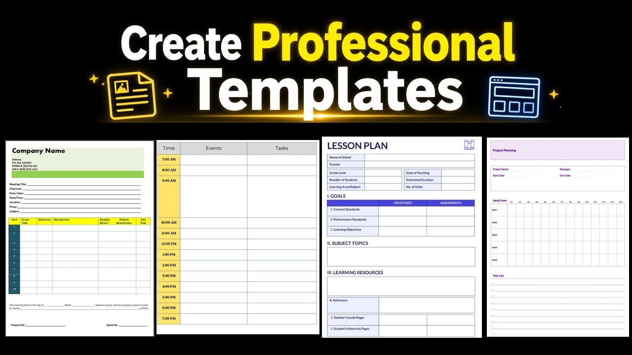 How to Create Professional Word Document Templates (Free & Easy!)
