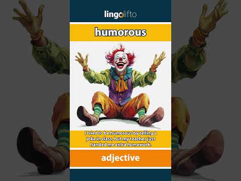 š¬š§ Humorous Meaning : Flash Card : Learn English Vocabulary