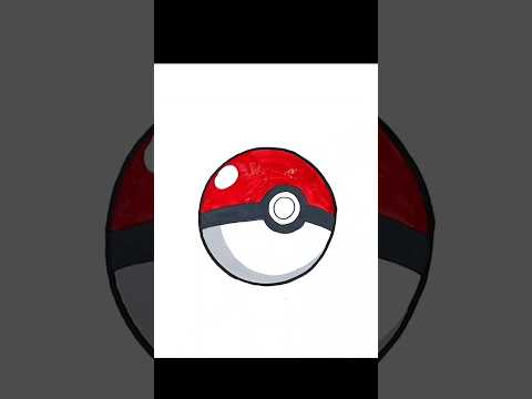 How to draw Pokemon Ball #shorts #drawing #art