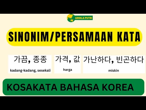 SINONIM PERSAMAAN KATA BAHASA KOREA BELAJAR BAHASA KOREA PEMULA UJIAN EPS TOPIK