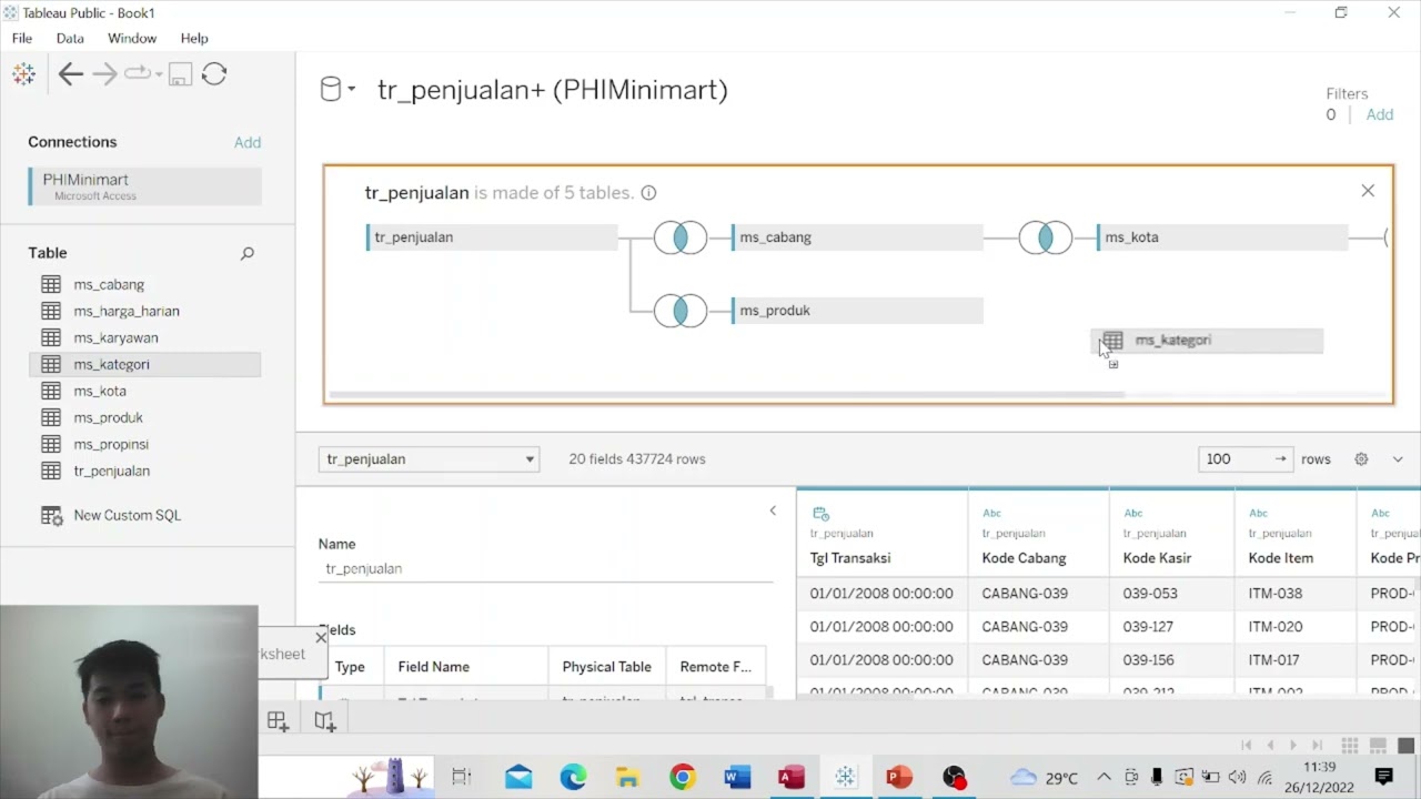 Simulasi OLAP Data Warehouse Menggunakan Aplikasi Tableau