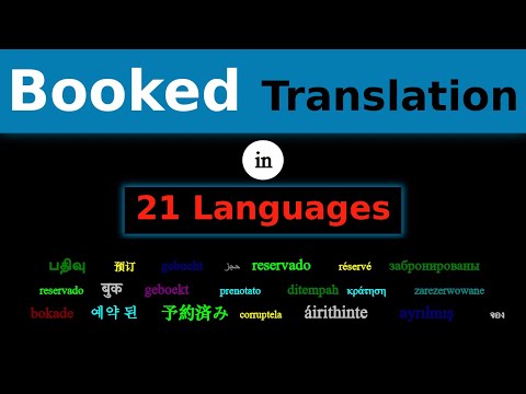 BOOKED Translation in 21 Languages