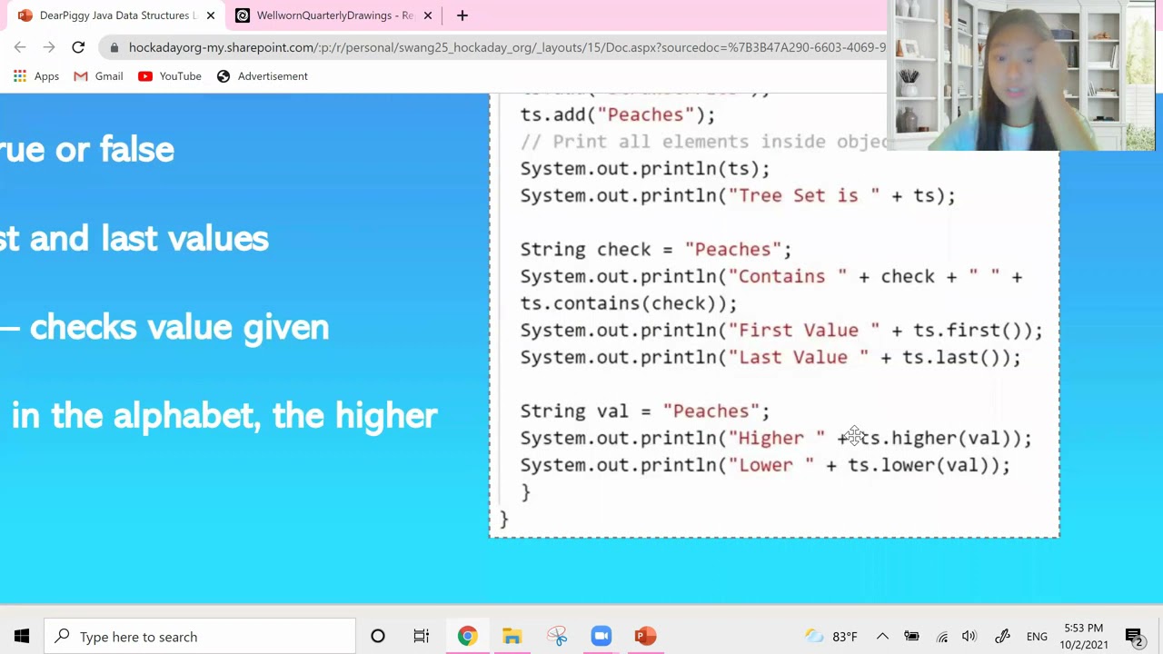 DearPiggy Java Data Structures - TreeSet Methods Pt.1
