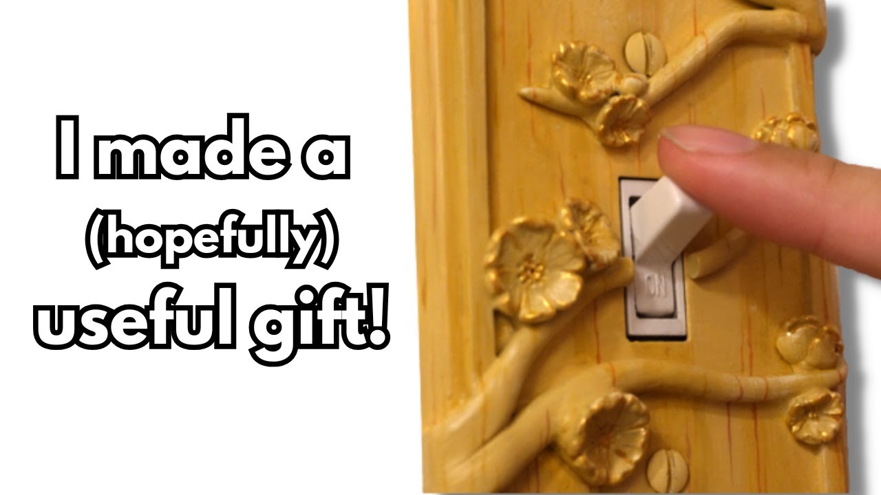 Custom Light Switch Cover | Sculpting Apricot Blossoms in Polymer Clay