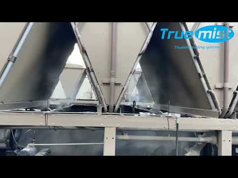 Adiabatic Mist Cooling System [Reduces power consumption at AC Chiller Units]