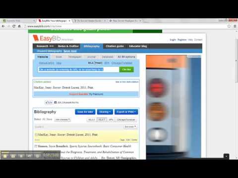 Using EasyBib to Create MLA Bibliography