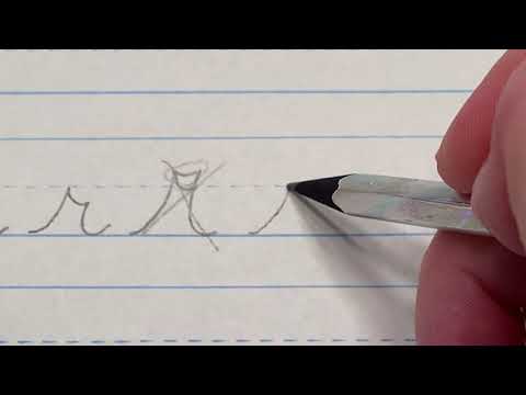 Lowercase "r" in cursive