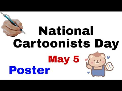 NATIONAL #CARTOONISTSDAY POSTER/MAY5/EASY POSTER FOR CARTOONIST DAY/#HOWTODRAW #ARTIST #MICKEYMOUSE