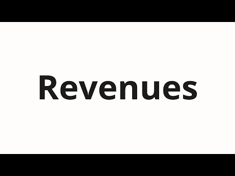 How to pronounce Revenues