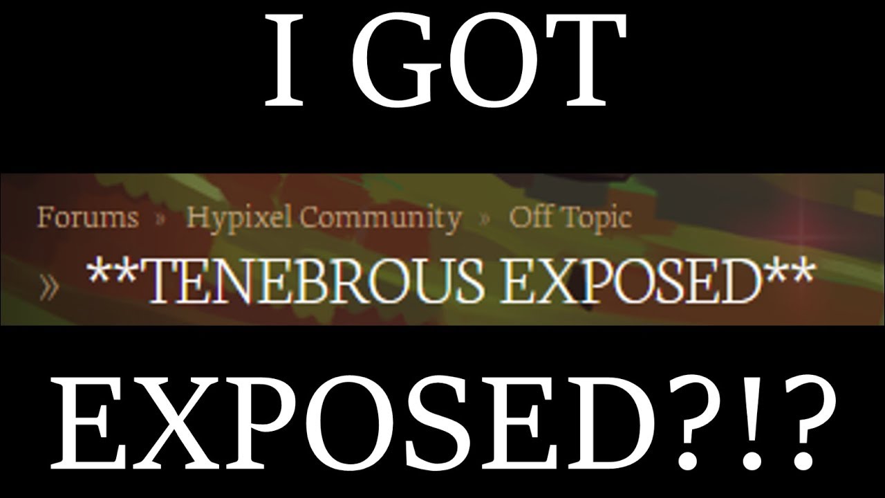 I GOT EXPOSED?? - A Dramatic Reading of a Hypixel Forum Post
