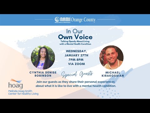 NAMI-OC's In Our Own Voice - Talking Openly About Living With a Mental Health Condition - 1/27/21