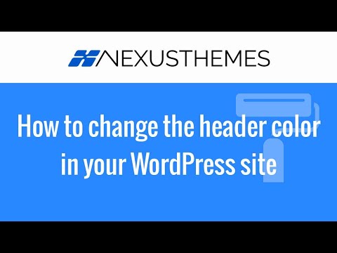 How to change the background color of the header in WordPress
