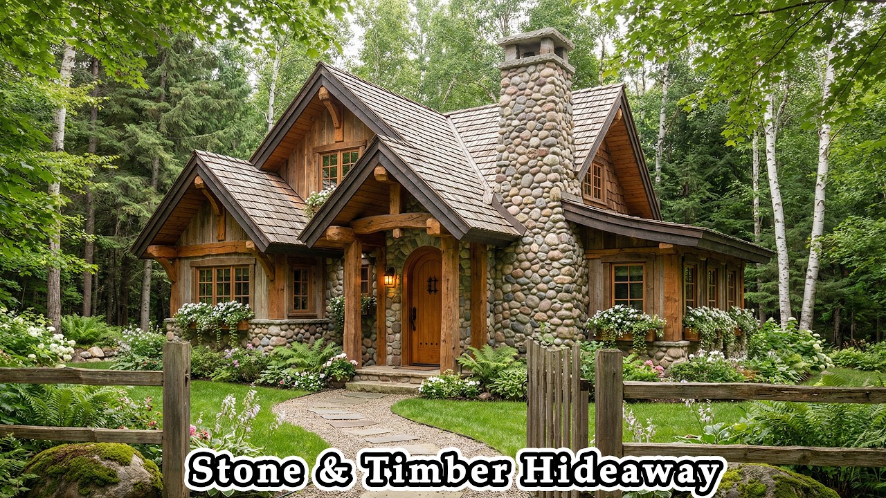 Stone & Timber Hideaway | Cozy Woodland Cottage Tour Fairytale Cabin