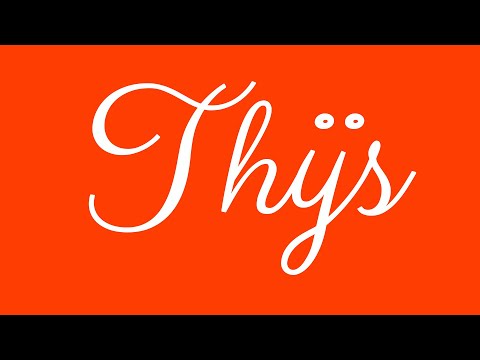 Learn how to Sign the Name Thijs Stylishly in Cursive Writing