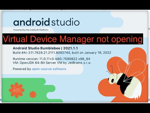 android studio bumblebee device manager not opening