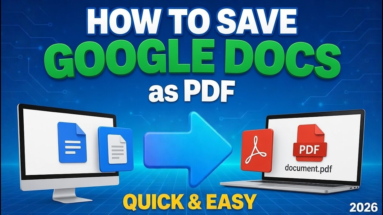How to Save Google Docs as PDF – Quick & Easy Tutorial 2026