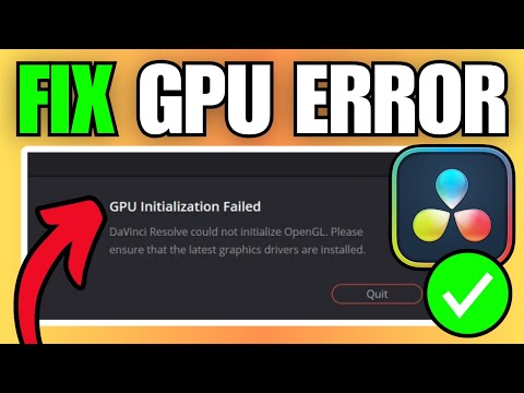 How To Fix Unable To Initialize GPU in DaVinci Resolve 19