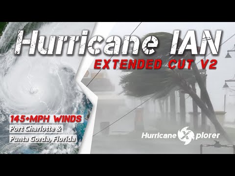 Hurricane Ian Category 4 Eyewall & Eye intercept w/ 145mph Winds Port Charlotte Punta Gorda Florida
